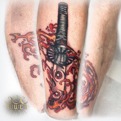 3d Tattoos Robot Leg