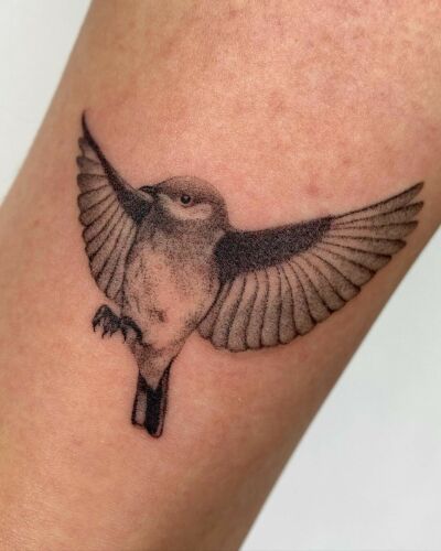 Nightingale Bird Tattoo